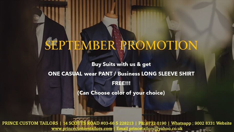 September Promotion - Prince Custom Tailors [2021]