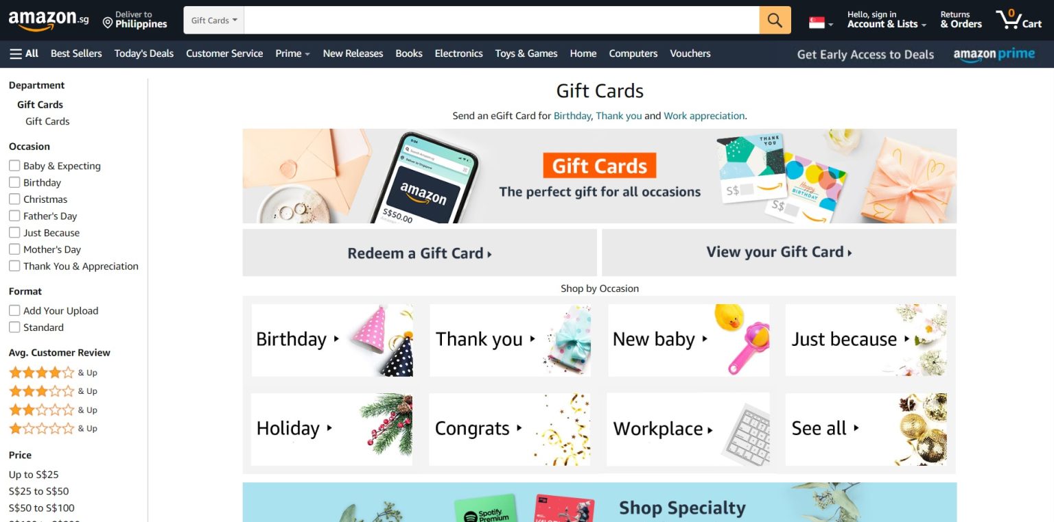 10 Most Popular Gift Cards in Singapore in Singapore [2024]