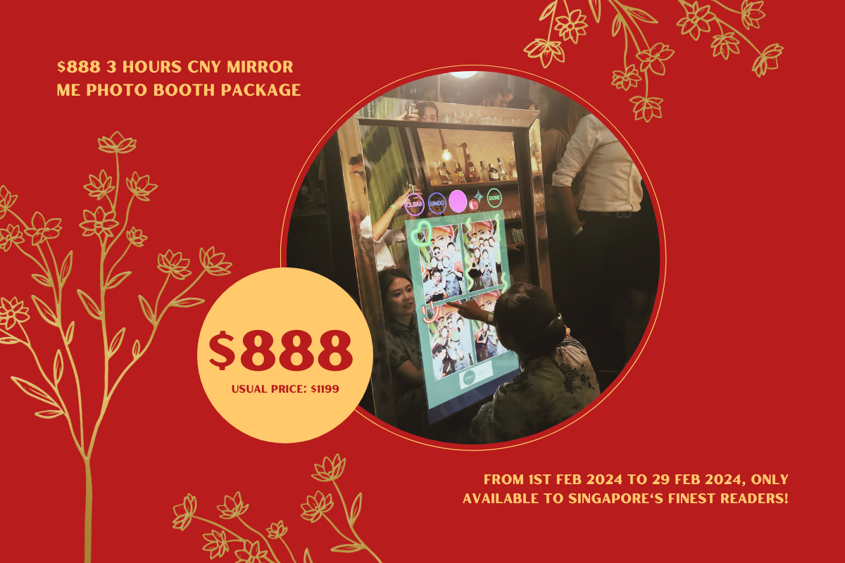 $888 3 Hours CNY Mirror Me Photo Booth Package